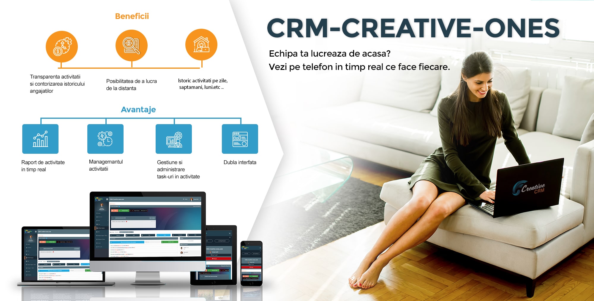 Aplicatie CRM Creative-Ones | Dezvoltare CRM